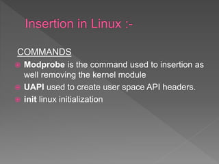 Kernel module in linux os. | PPT