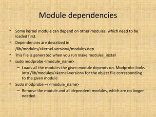 Kernel module programming | PPT
