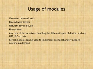 Kernel module programming | PPT