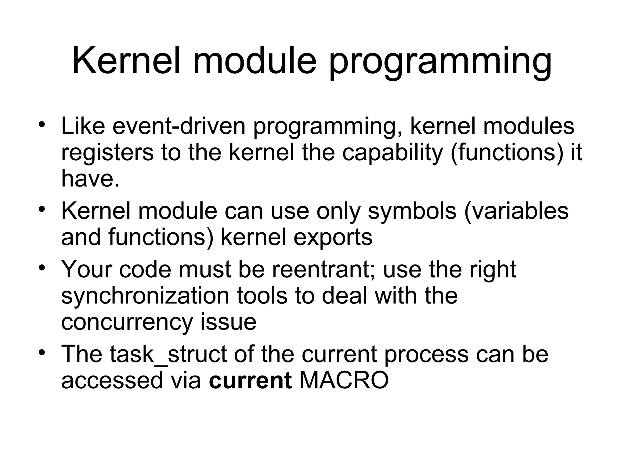 Linux Kernel Modules Ppt Operating Systems Computer Software And Applications
