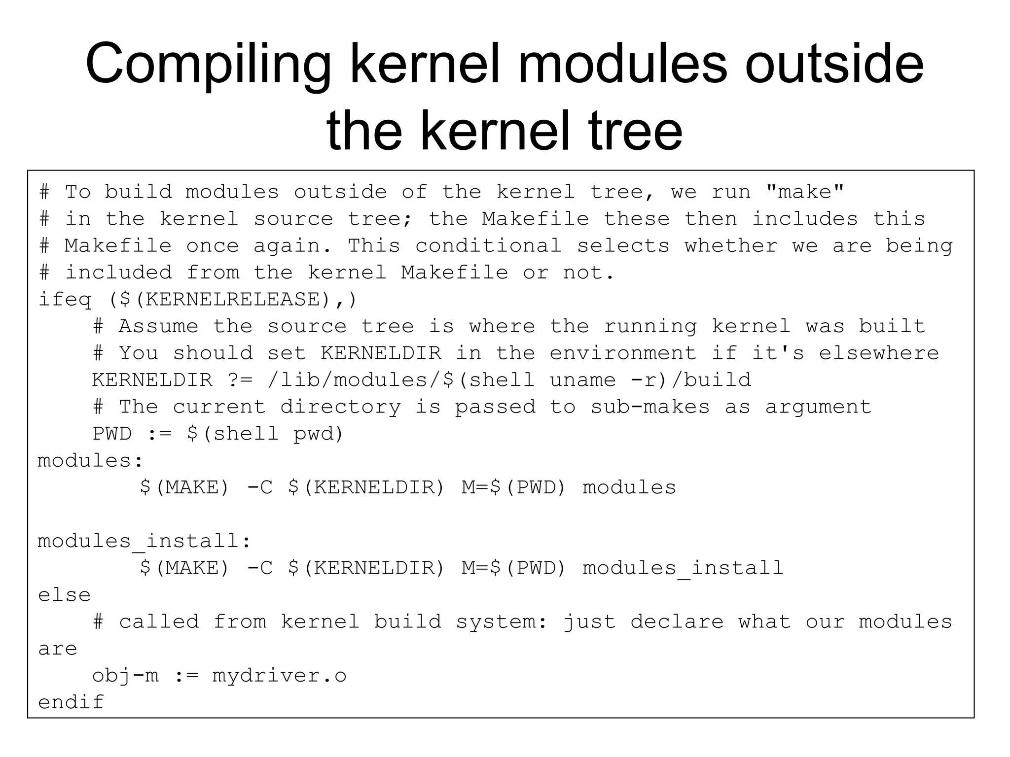 Linux Kernel Modules Ppt Operating Systems Computer Software And Applications