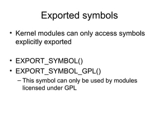 Linux kernel modules | PPT | Operating Systems | Computer Software and ...