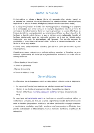Kernel o núcleo | PDF