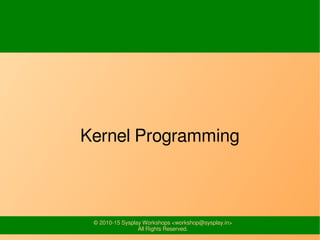 Kernel Programming | PDF
