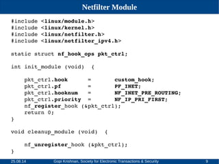 netfilter programming | PPT