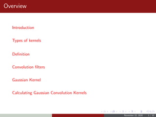Kernels in convolution | PPT