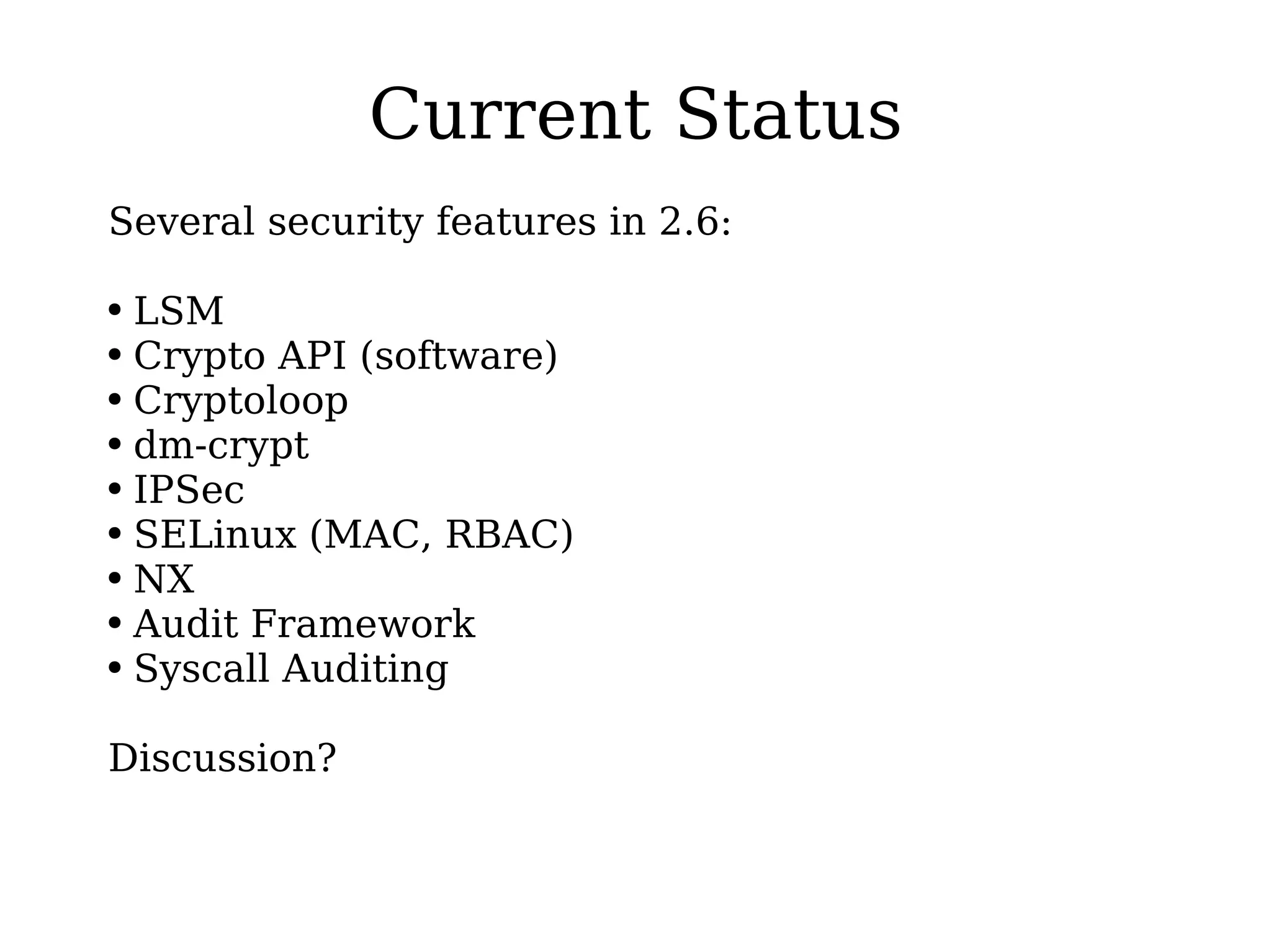 Kernel Security For 28 Kernel Summit 2004 Pdf Operating Systems