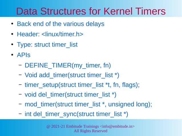 Kernel Timing Management | PPT