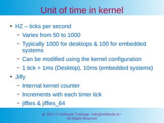Kernel Timing Management | PPT