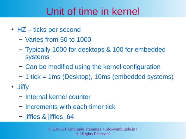 Kernel Timing Management | PPT