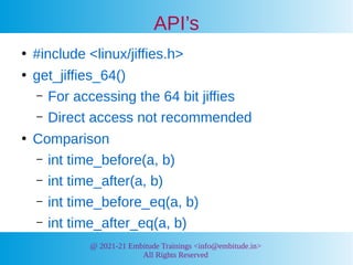 Kernel Timing Management | PPT