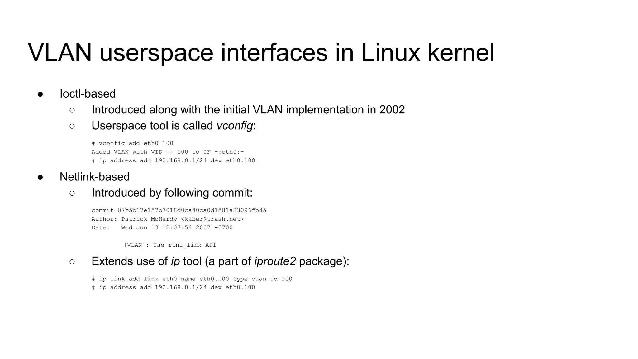 VLANs in the Linux Kernel | PDF
