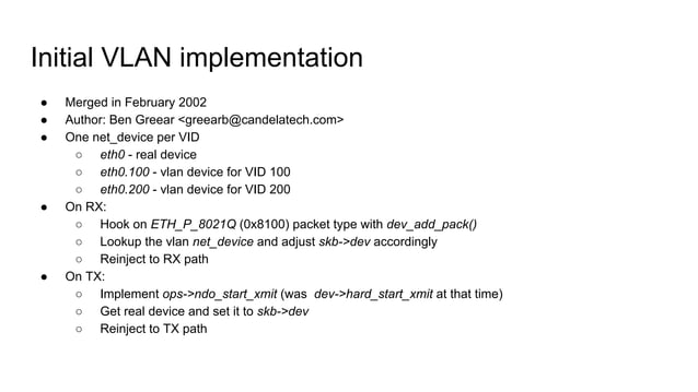VLANs in the Linux Kernel | PDF
