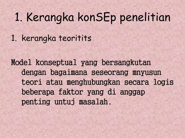 KerAngka konsep, variabel dan hipotesis | PPT