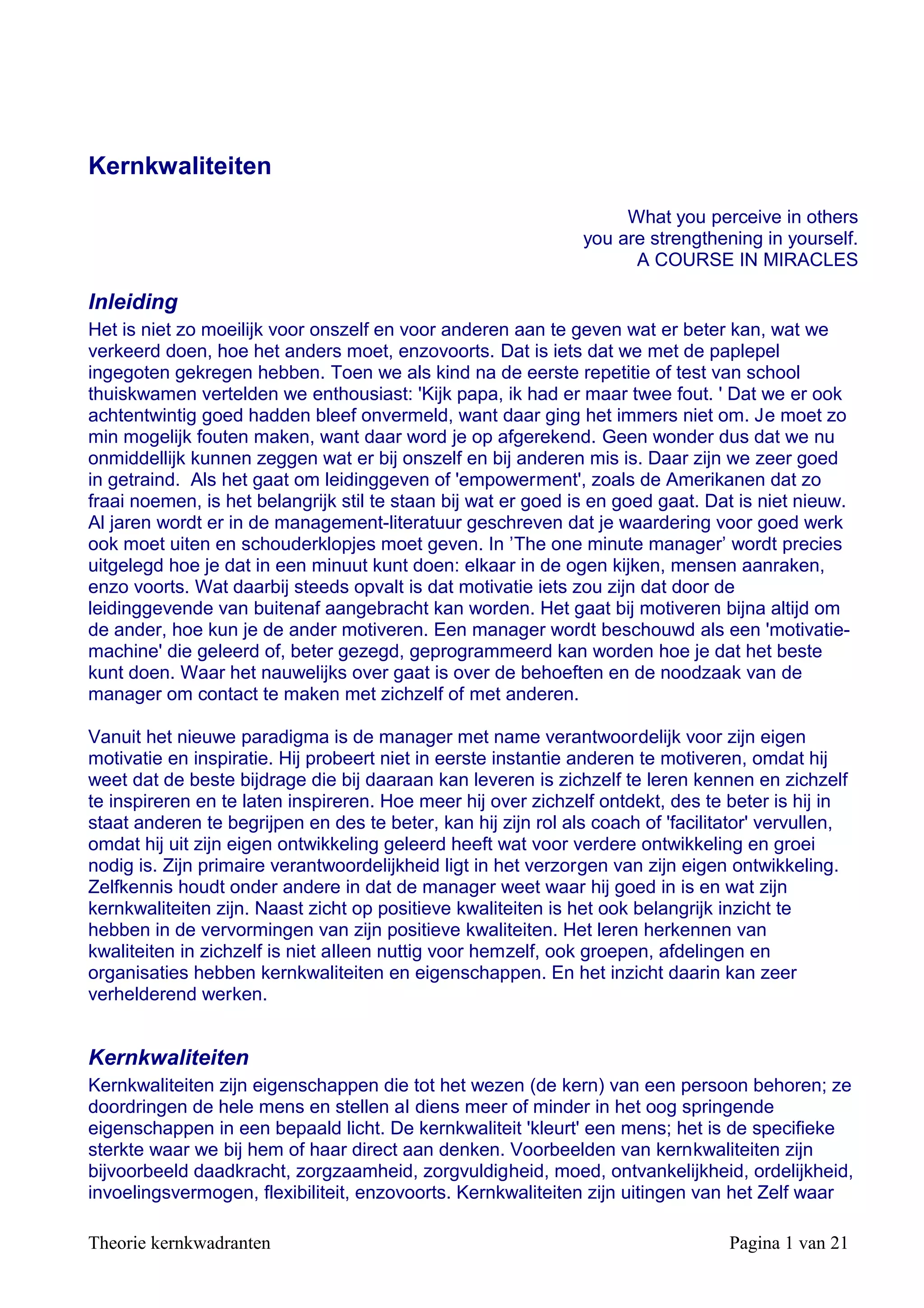 Kernkwaliteiten | DOC