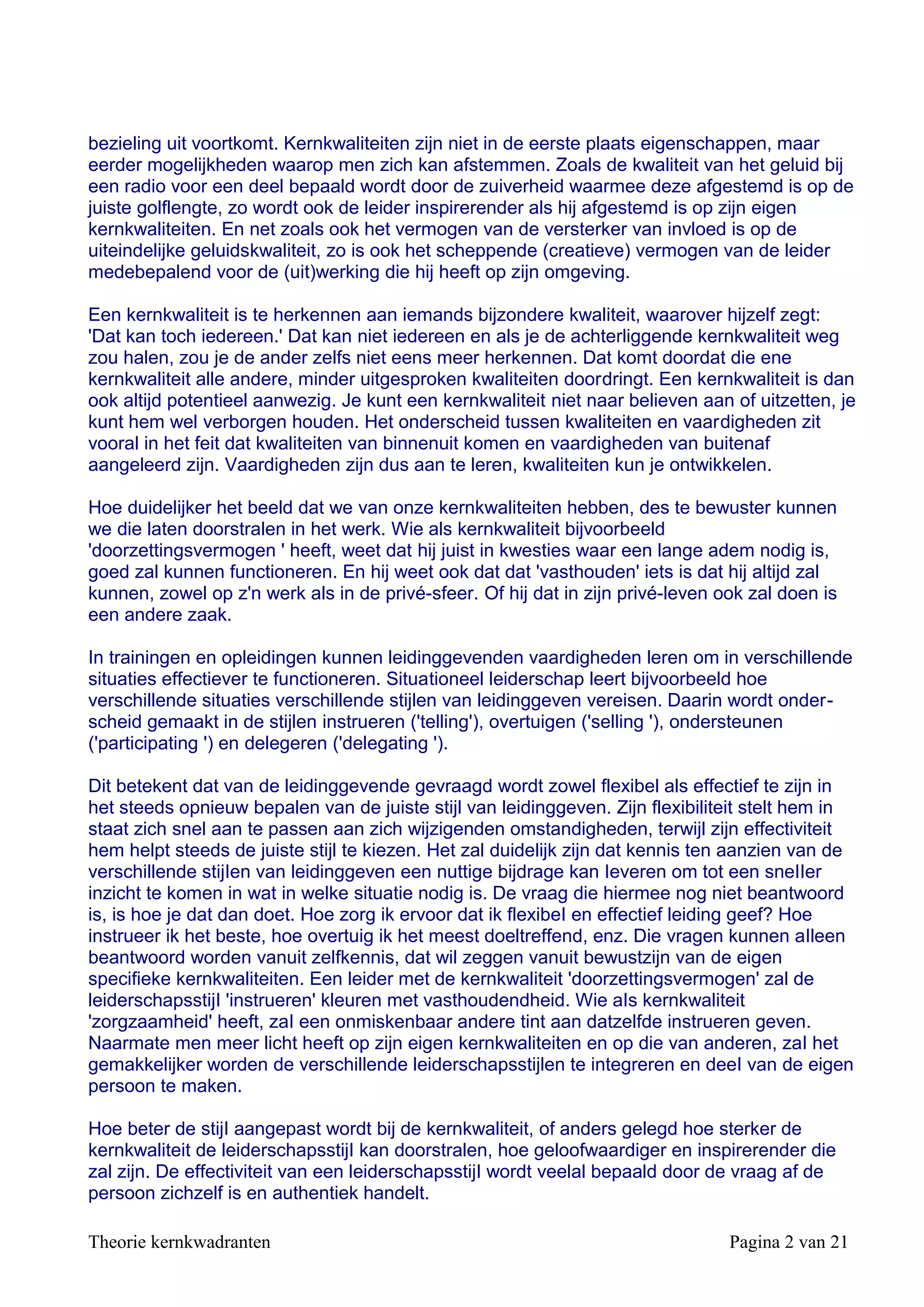 Kernkwaliteiten | DOC