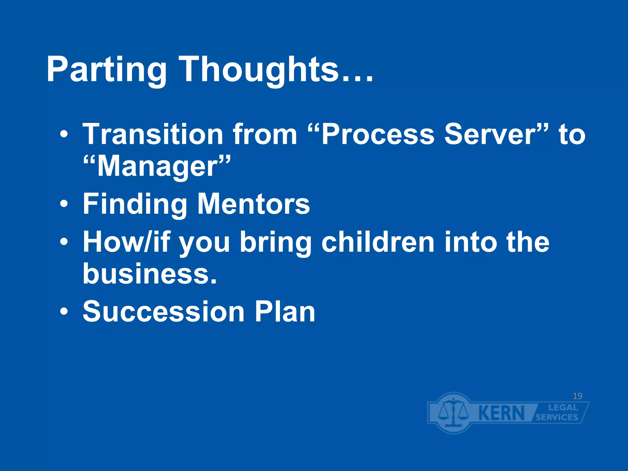 Growing Your Process Serving Business | PPTX