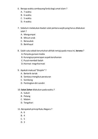 Kerohanian dan moral ( asas) | DOCX