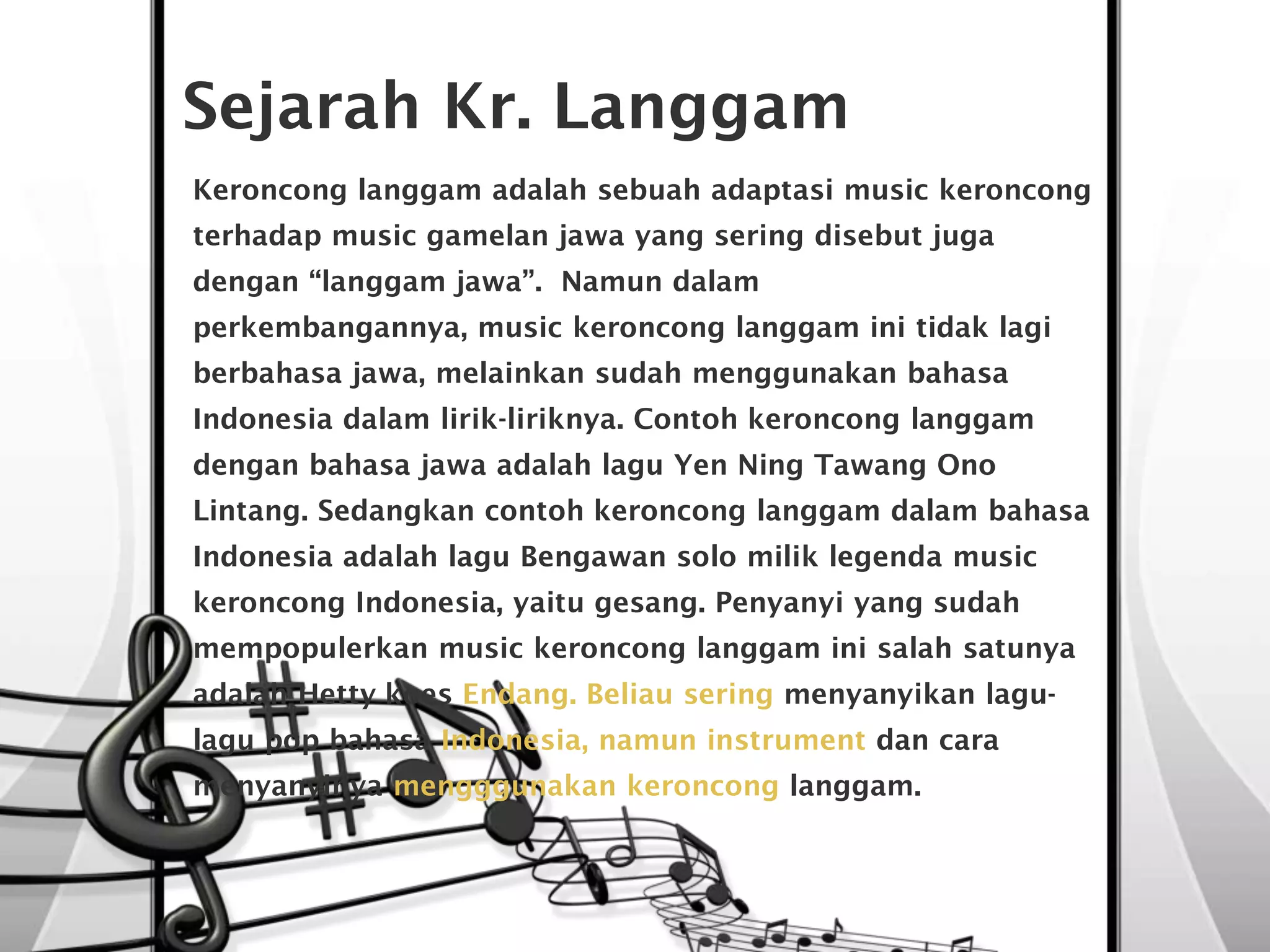 Keroncong langgam | PPTX