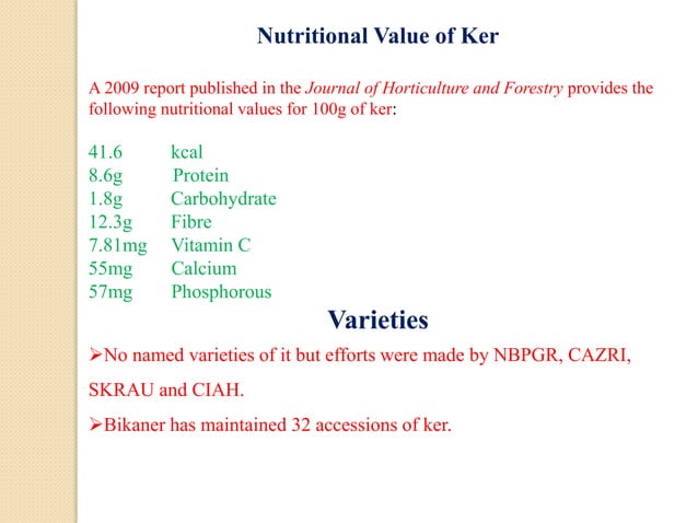 Ker fruit ppt by pushpendra singh | PPTX | Agriculture | Industries