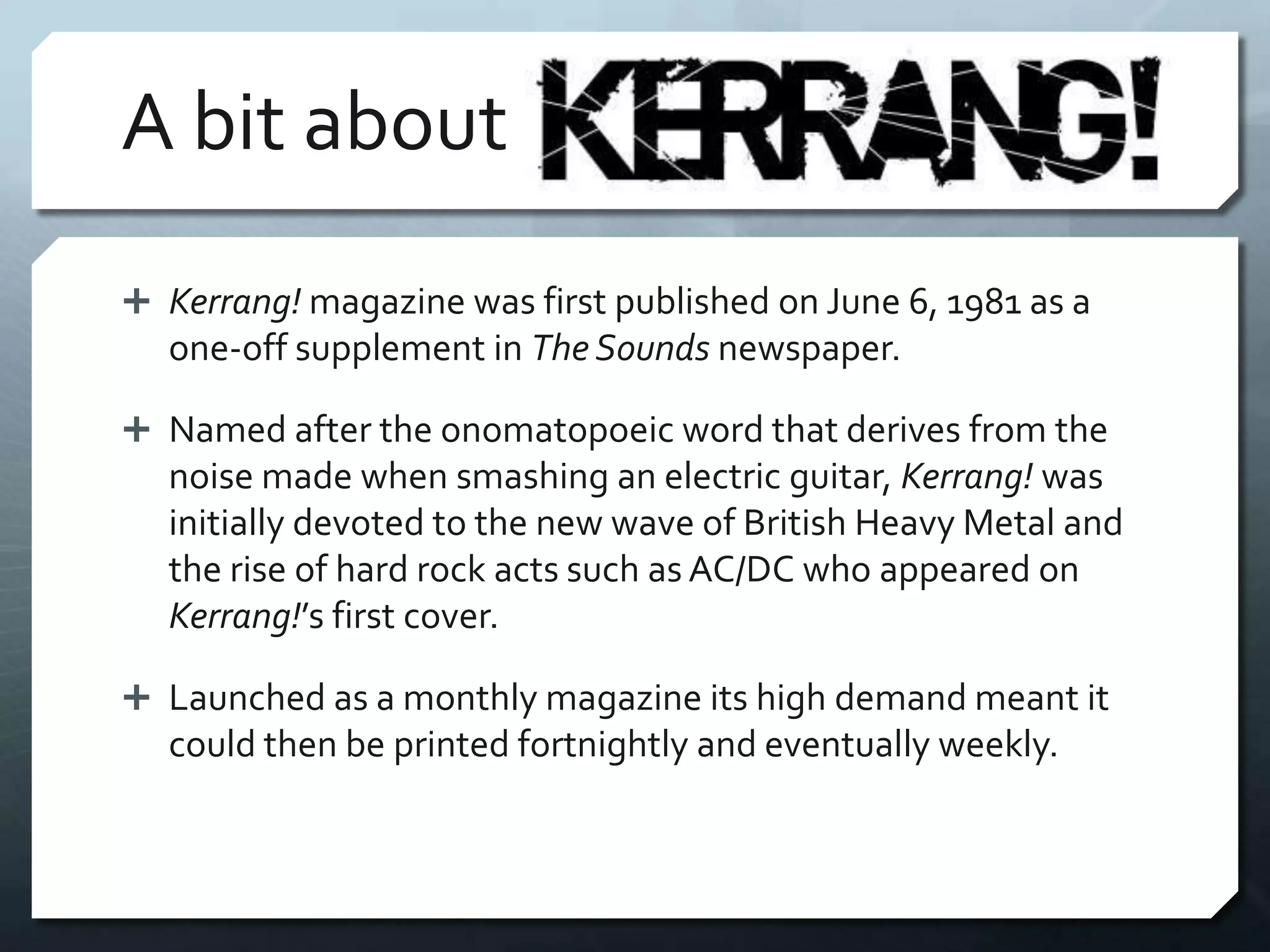 Kerrang! | PPTX