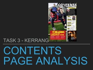 KERRANG! - Contents Page | PPTX