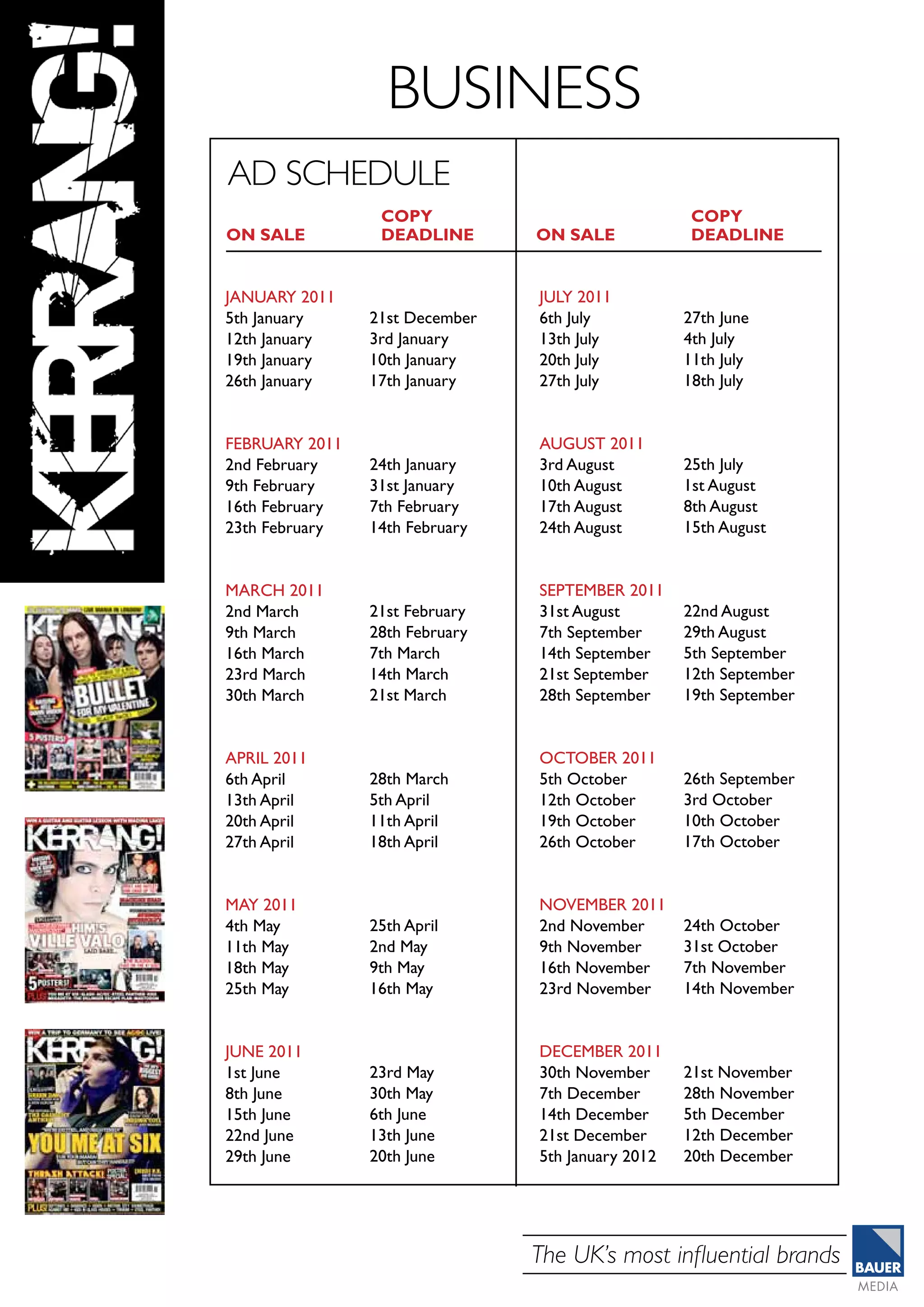 Kerrang! media pack-2011 | PDF