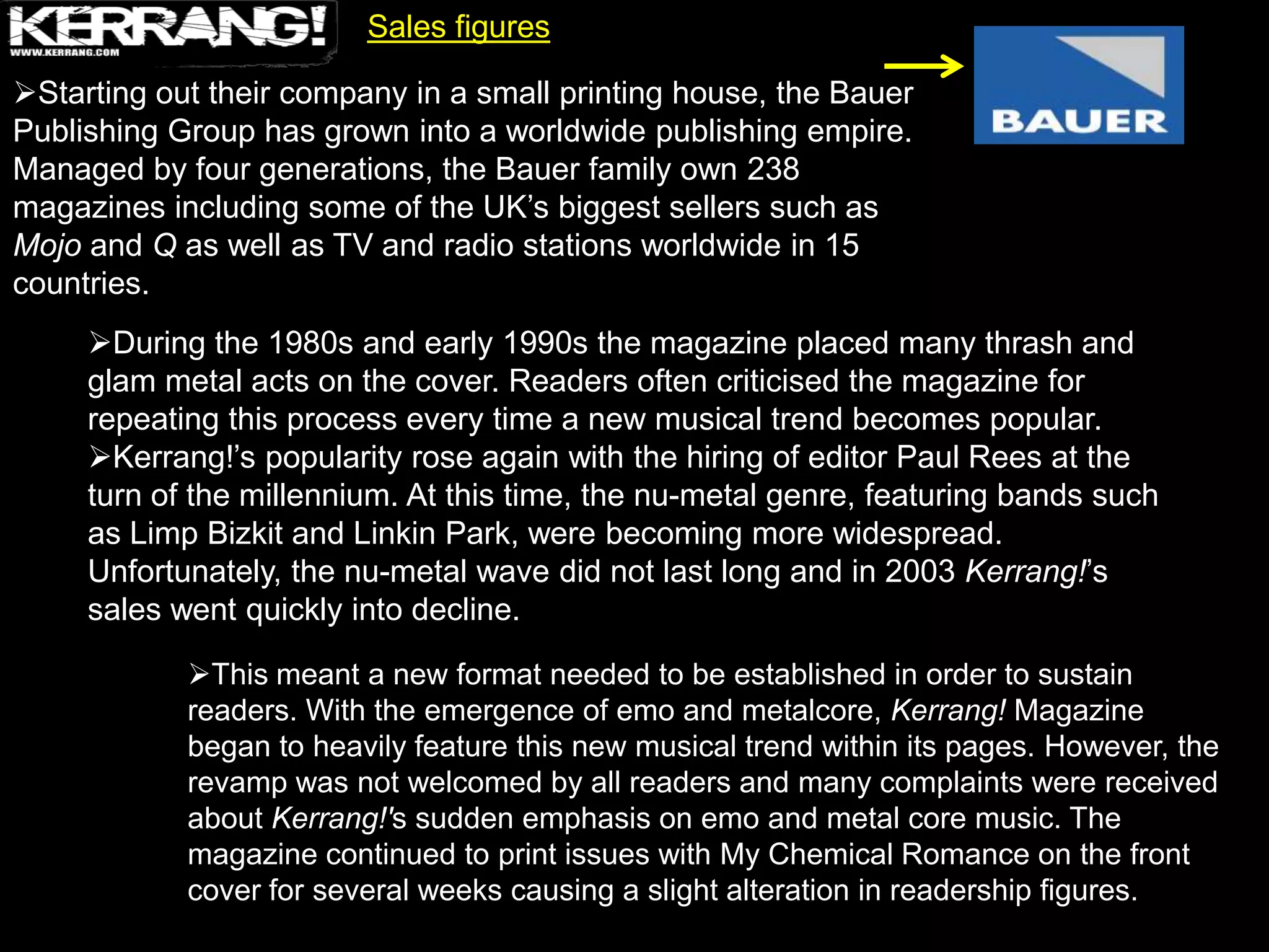 Kerrang analysis | PPTX