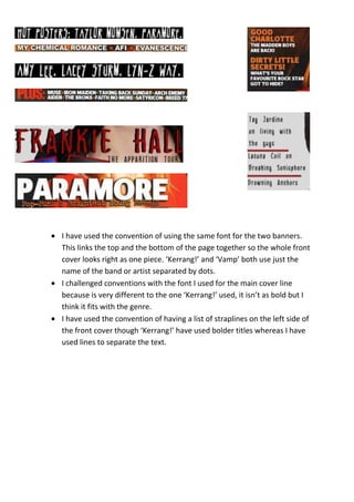 Kerrang and Vamp Conventions | DOCX