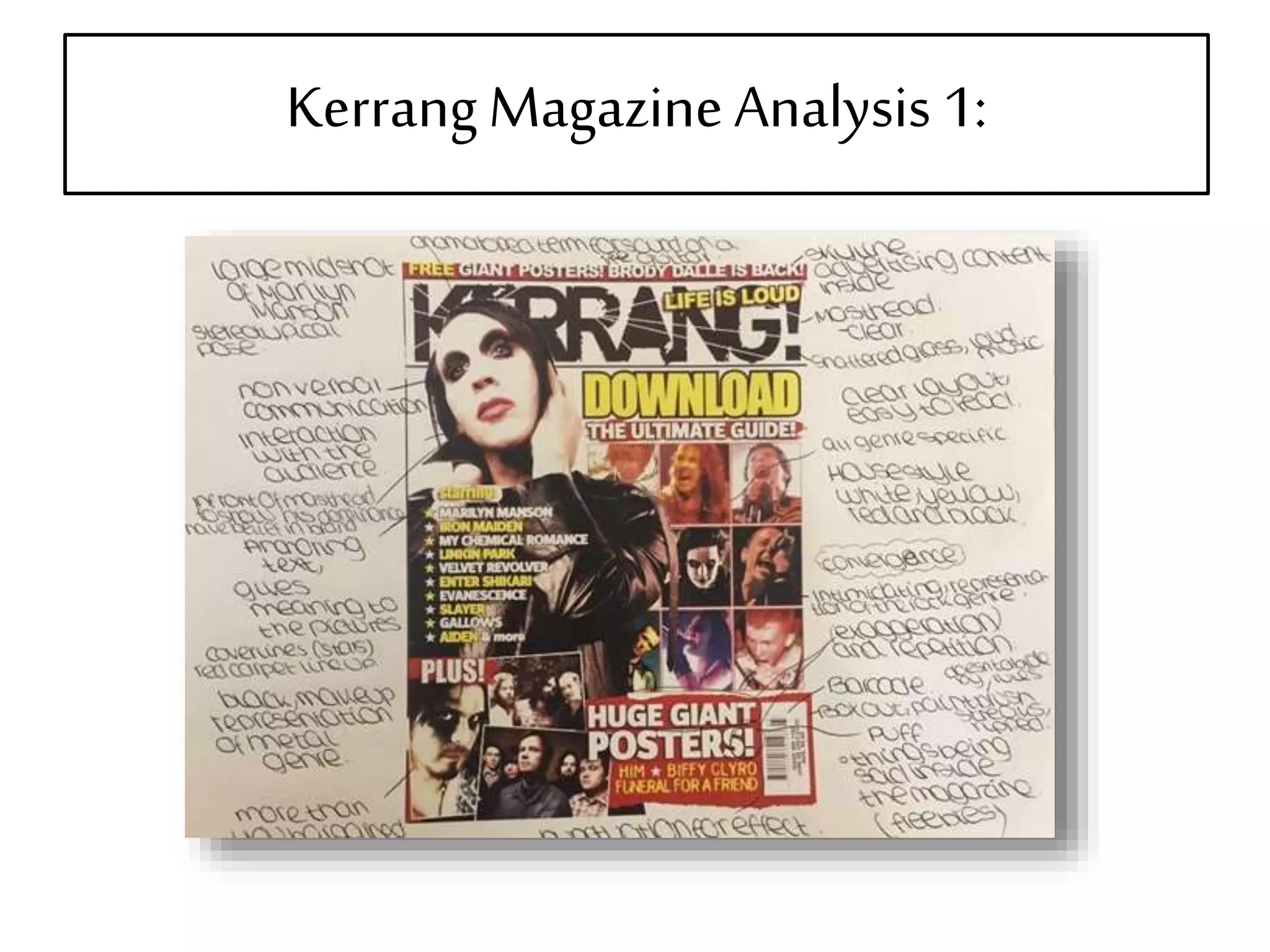 Kerrang magazine analysis powerpoint final | PPT