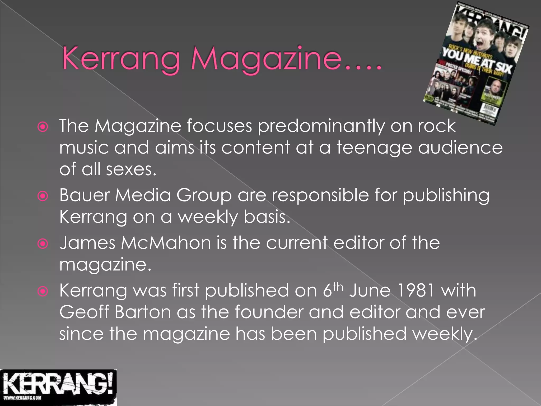 Kerrang magazine case study | PPTX