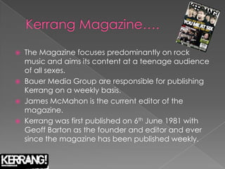 Kerrang magazine case study | PPTX