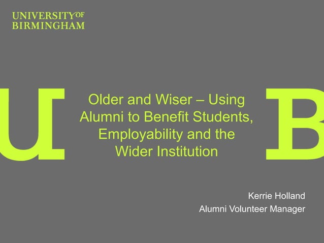 AUA Development Conference 2012 - Kerrie Holland | PPT