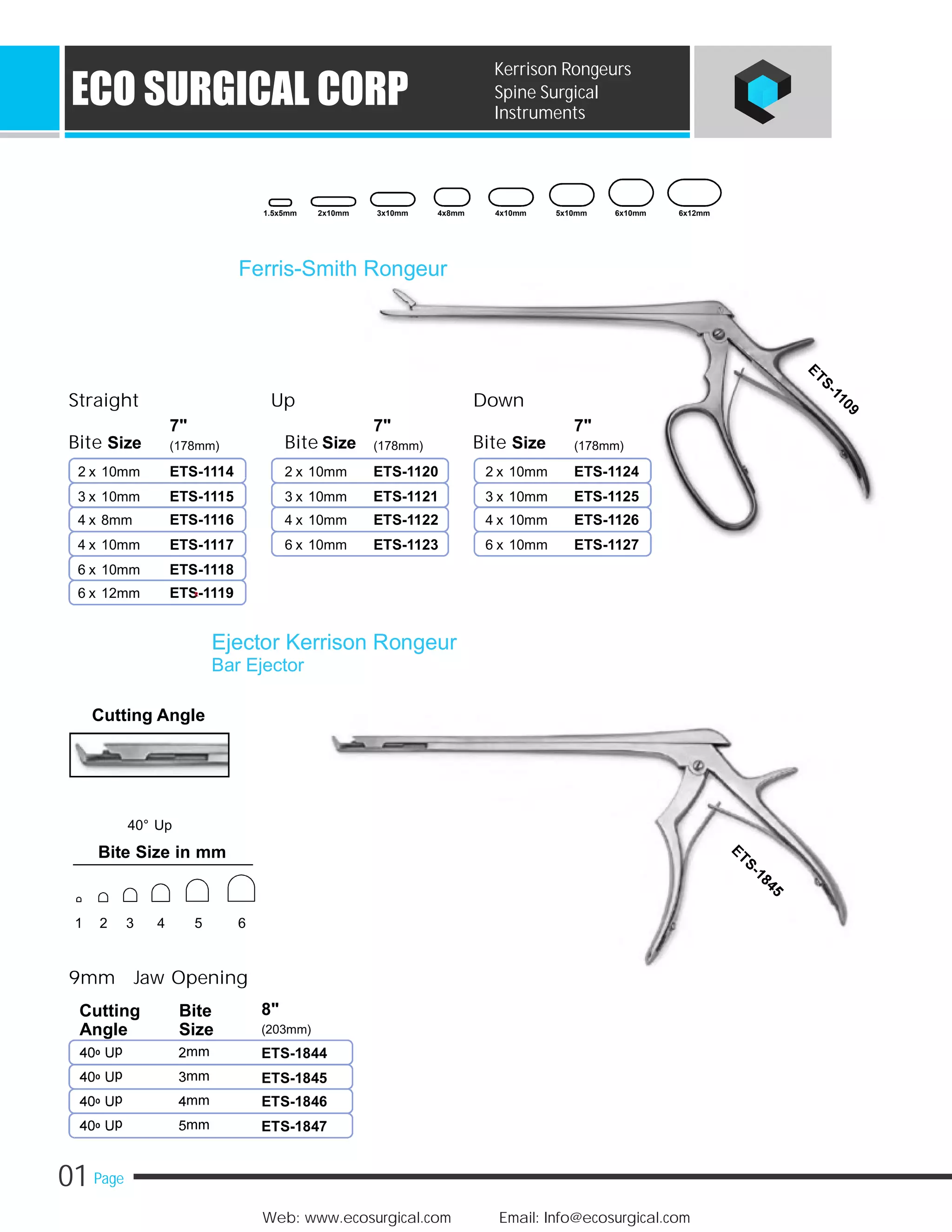 Kerrisons Rongeurs and Spine Surgery Instruments Catalogue | PDF