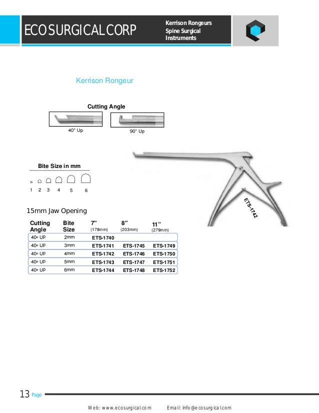 Spine Surgery Instruments Catalog