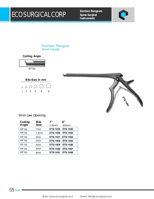 Spine Surgery Instruments Catalog