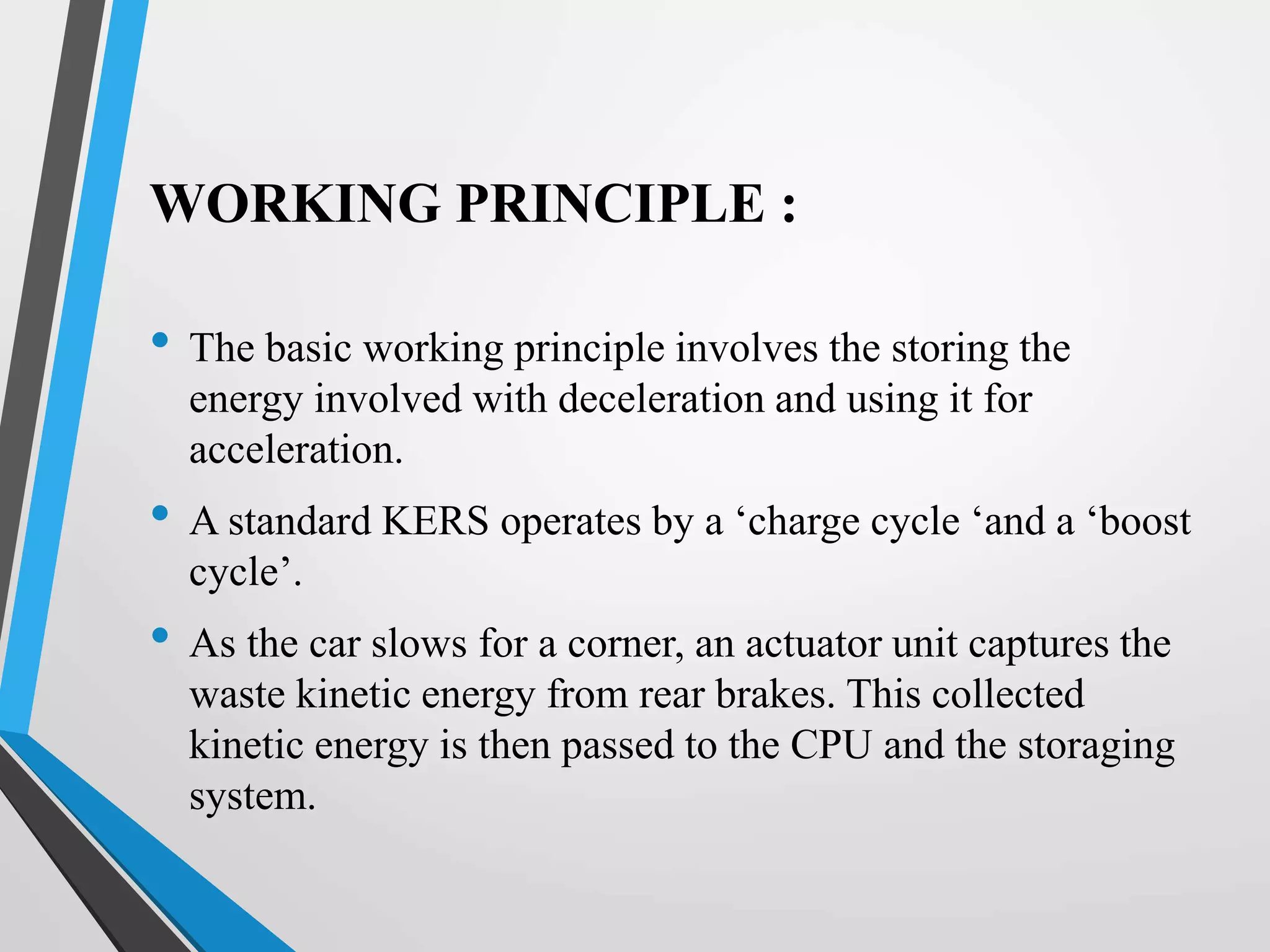 KINETIC ENERGY RECOVERY SYSTEM (senthil) | PPTX