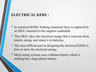 KINETIC ENERGY RECOVERY SYSTEM (senthil) | PPTX