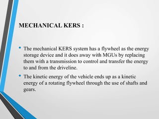 KINETIC ENERGY RECOVERY SYSTEM (senthil) | PPTX