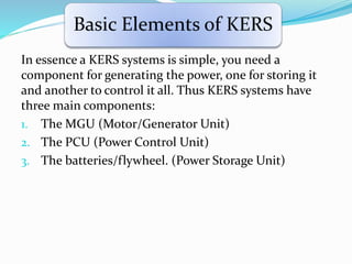Kinetic energy recovery system ppt | PPTX