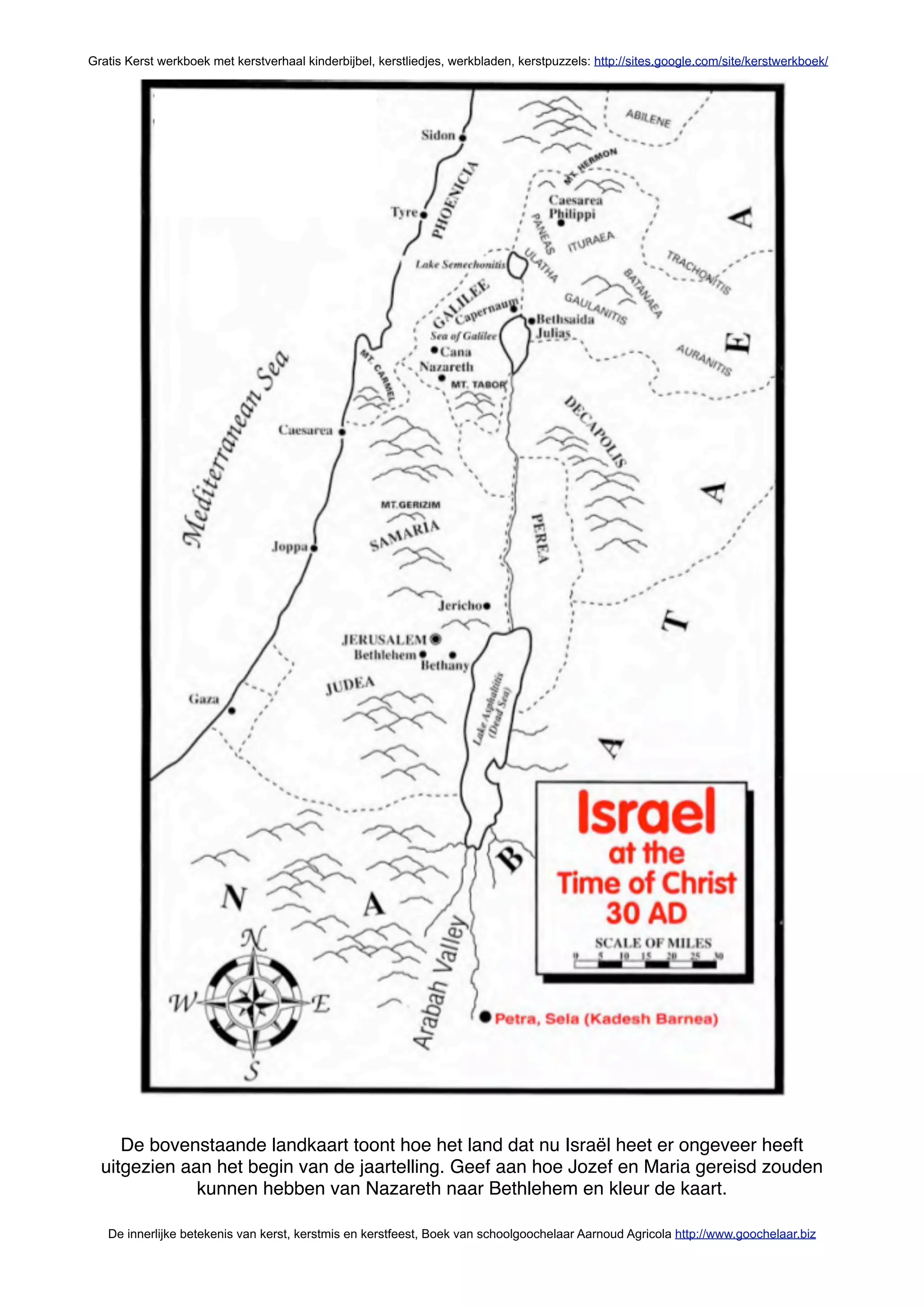 Kerstverhaal uit kinderbijbel in gratis kerst werkboek over diepere ...