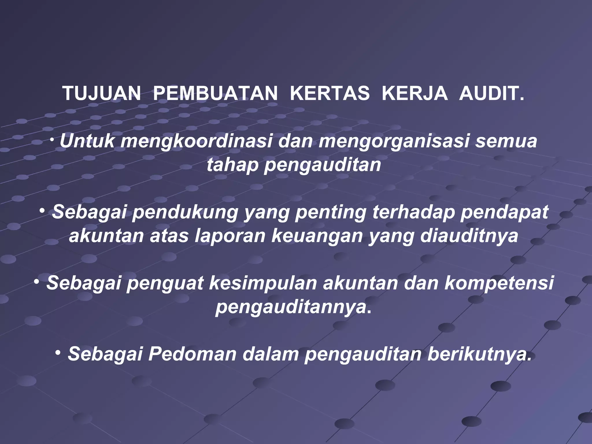 Kertas kerja-audit | PPT