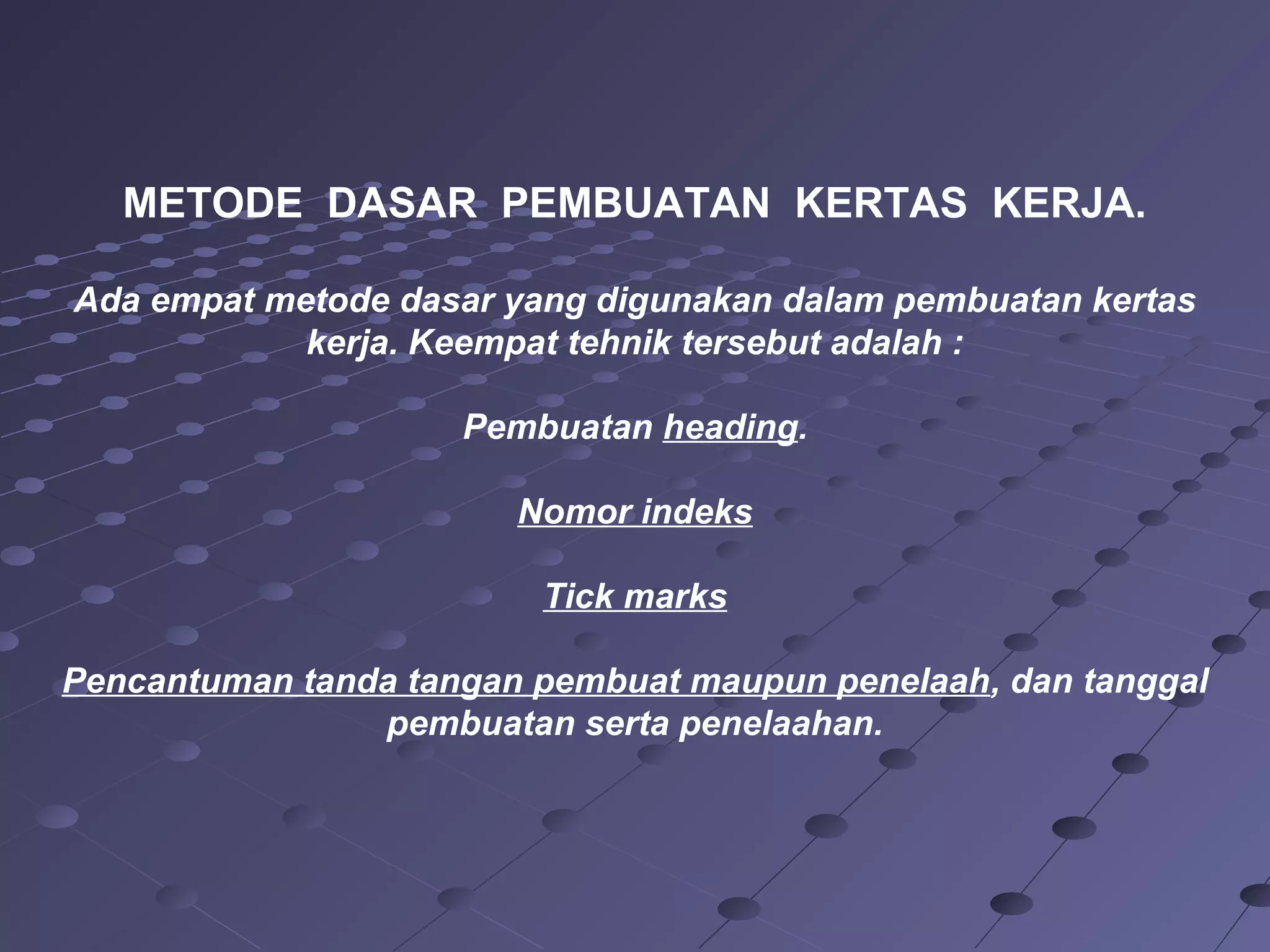 Kertas kerja-audit | PPT