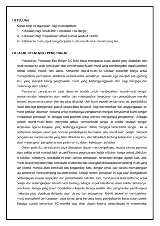 Kertas Kerja Penubuhan Eko-Renjer | PDF