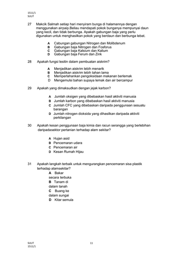 Kertas 1 sains ppt spm 2021 | PDF
