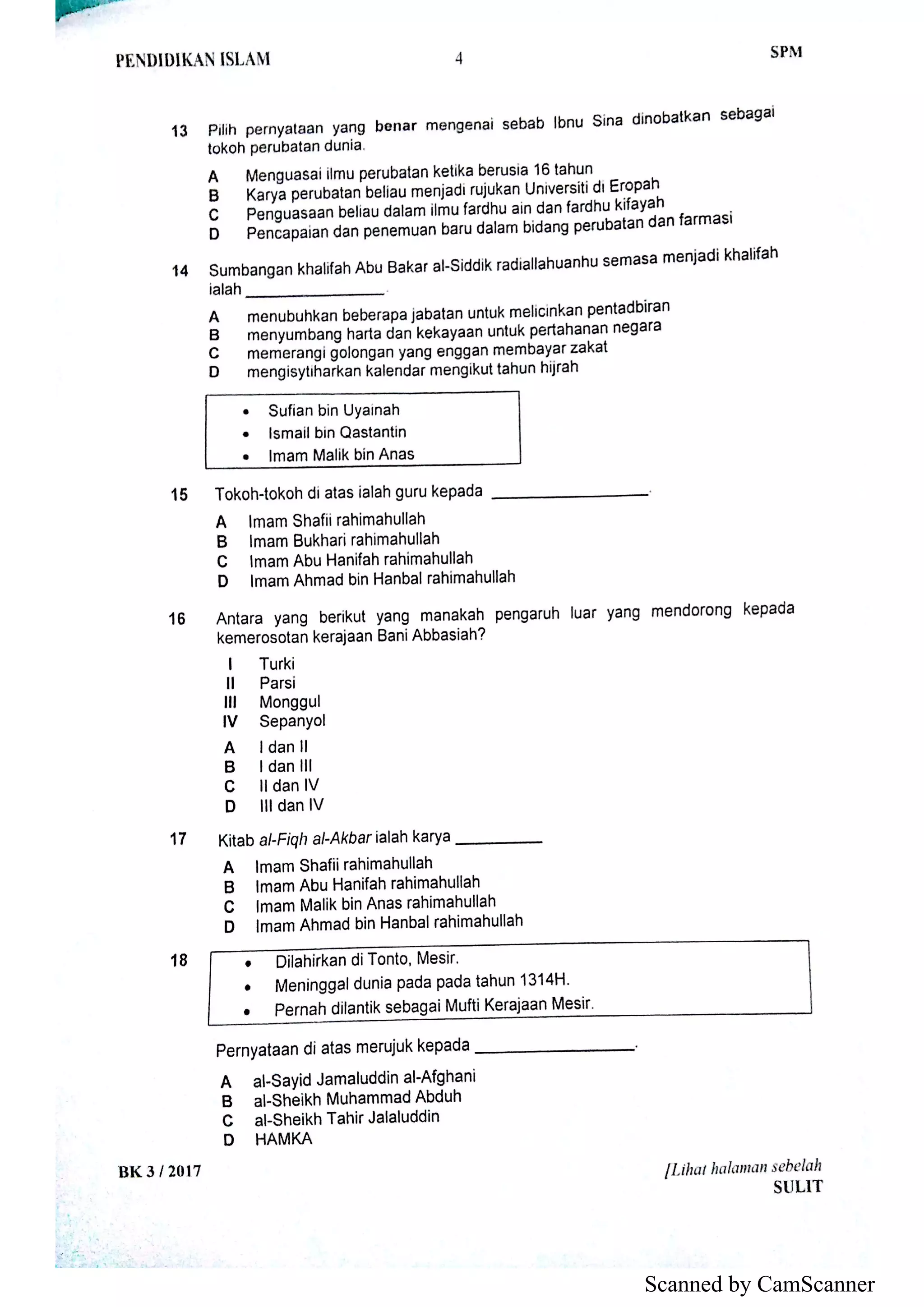 Kertas 1 soalan | PDF