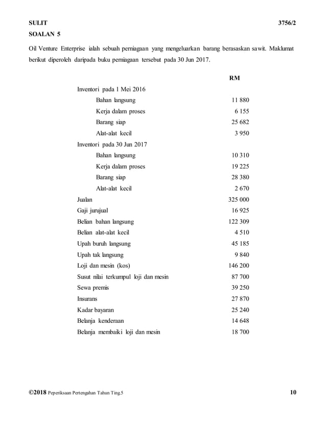 Kertas 2 Prinsip Perakaunan Tingkatan 5 | DOCX