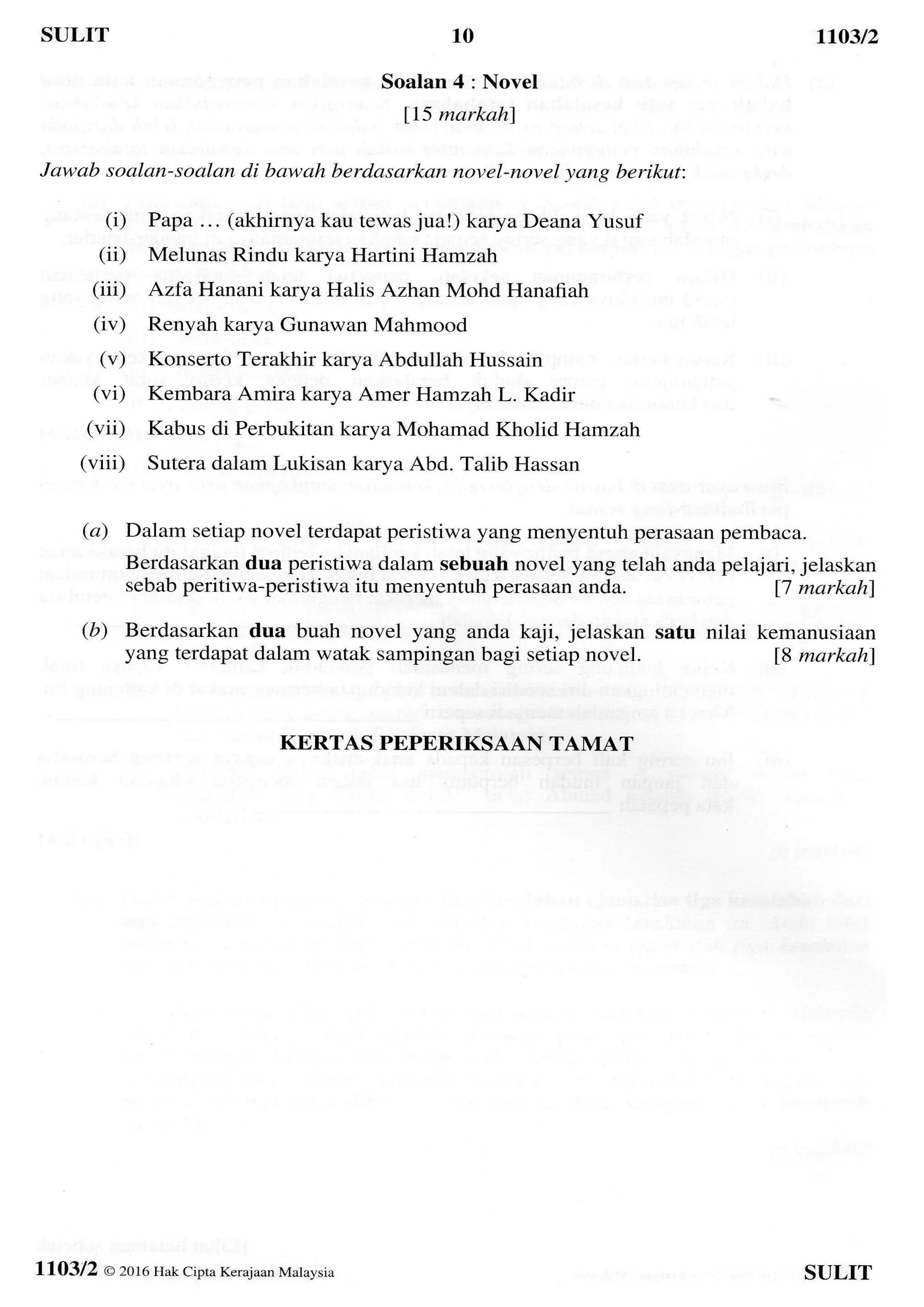 Contoh soalan peperiksaan Bahasa Melayu SPM kertas 2 | PDF
