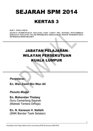 Kertas 3 jpwpkl-cikgu mike mahen | PDF