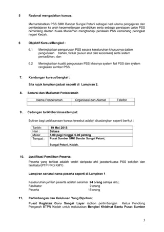 Kertas cadangan bengkel kbpss cemerlang daerah kmy smkbsp 19 mei 2015 | PDF